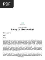 Potop - Streszczenie Szczegółowe - Henryk Sienkiewicz - Bryk - PL | PDF