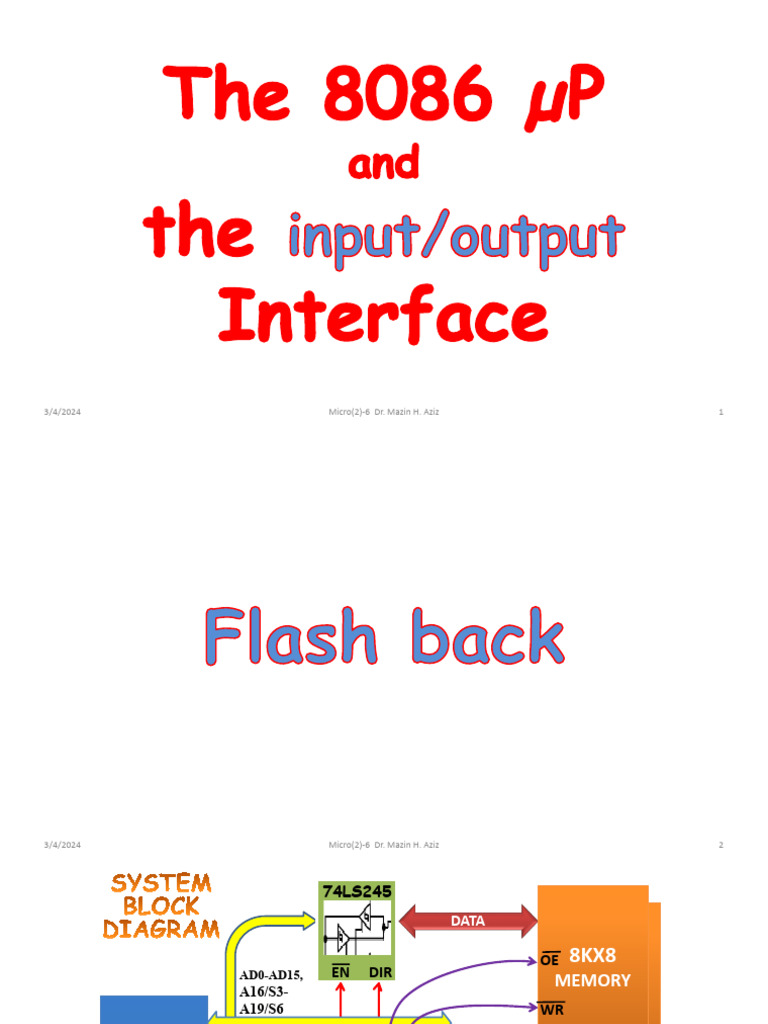 Micro (2) - 6 IO Interface 6-3-2024 | PDF | Computer Memory | Input/Output