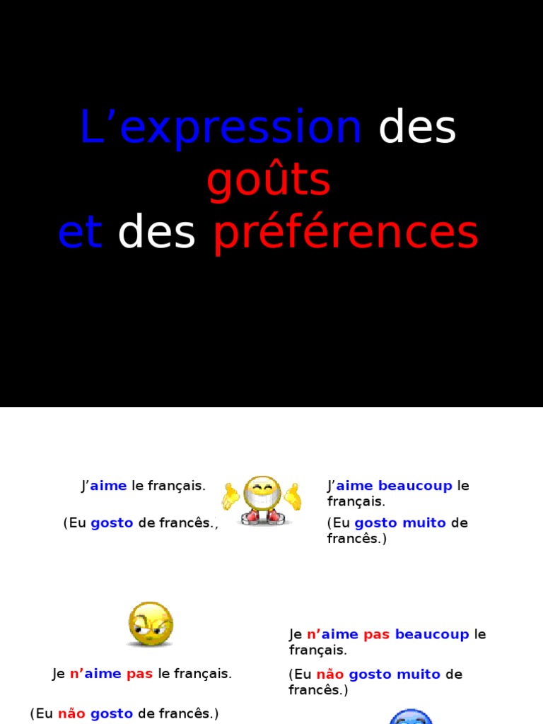 L'expression Des Goûts Et Des Préférences | PDF