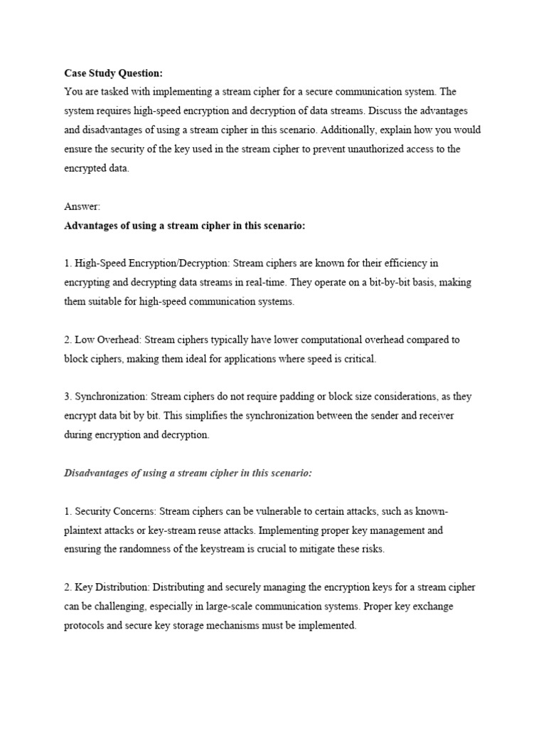 Stream Cipher Security in Communication Systems | PDF | Encryption ...