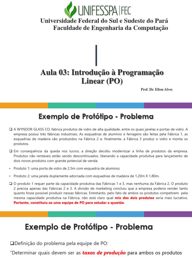 Aula 03 - Capítulo 2 (Introdução À Programação Linear) | PDF ...