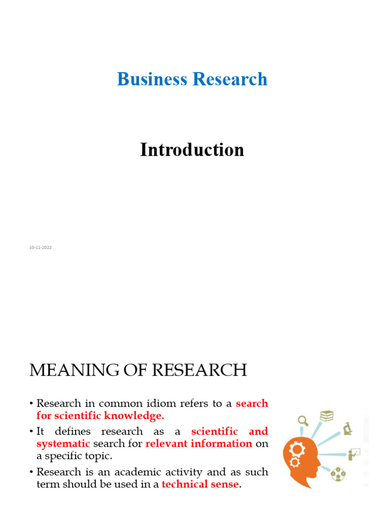 Business Research Introduction | PDF | Quantitative Research ...