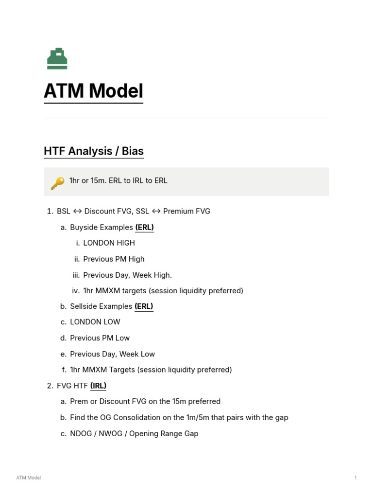 ATM Model | PDF | Investing | Market (Economics)