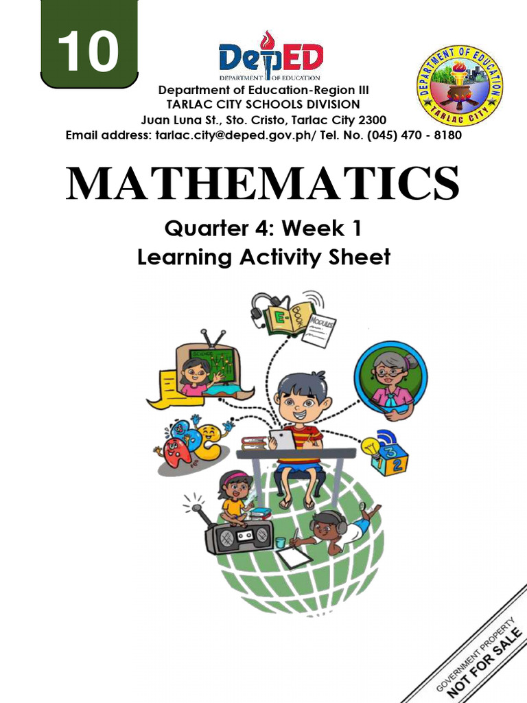 Q4 Wk-No.1 LAS Math10 Final | PDF | Quartile | Percentile
