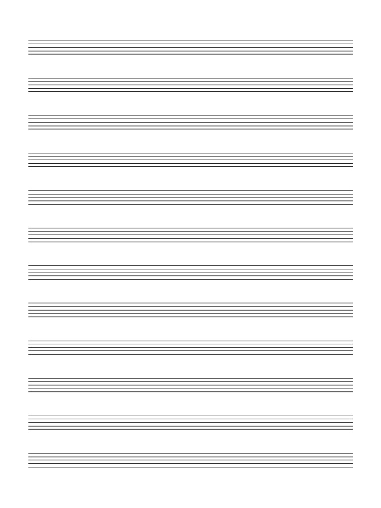 12 Stave Manuscript Paper | PDF