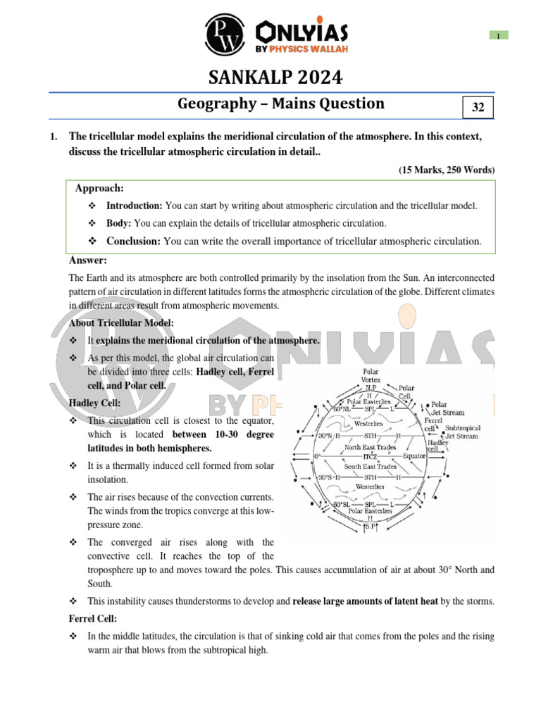 Tricellular Model of Atmospheric Circulation | PDF | Atmospheric ...