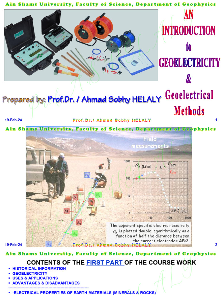 1 - Geoelectrical Methods - 2nd Level GEOPH - FIRST SECTION | PDF ...