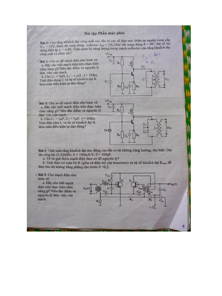 Bài tập KT thu phát (có lời giải) | PDF