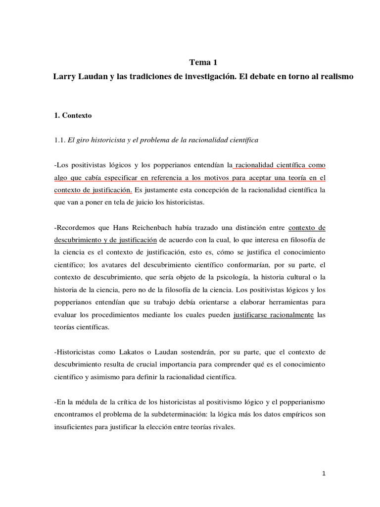 Tema 1 | PDF | Karl Popper | Paradigma