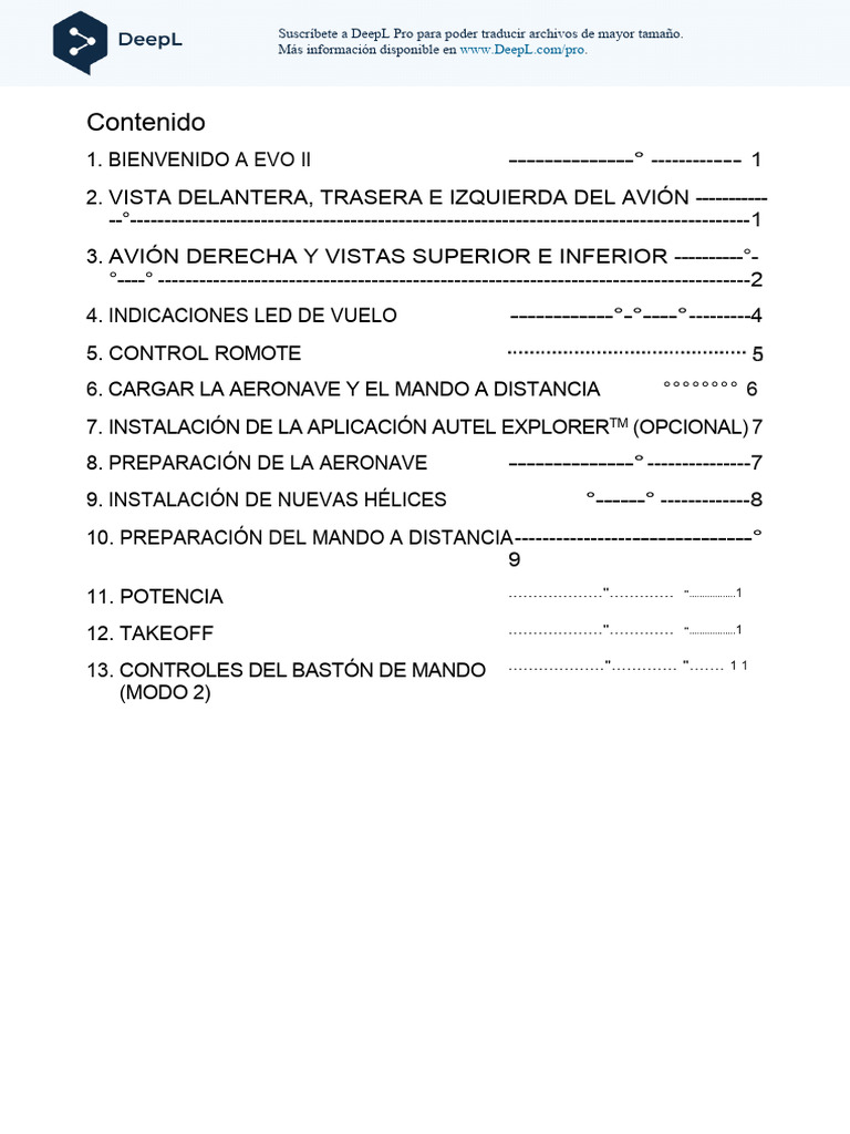 EVO II PRO QUICK GUIDE V2-EN--2 es | PDF | Diodo emisor de luz | Avión