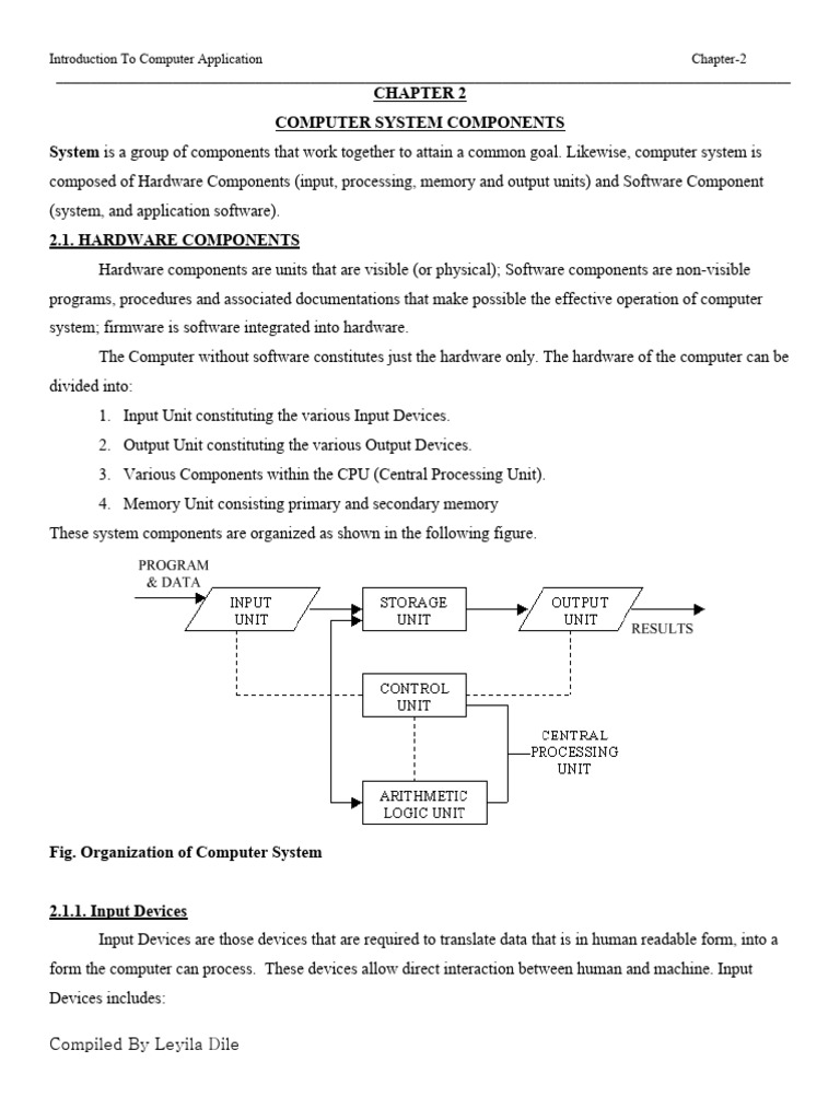 CH-2 Computer System components - Copy | PDF | Central Processing Unit | Read Only Memory