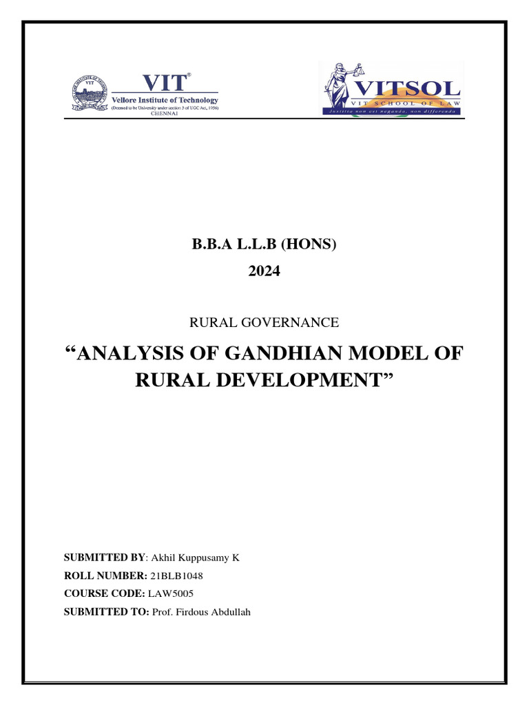 Rural Governance Assignment | PDF | Textiles | Energy Development