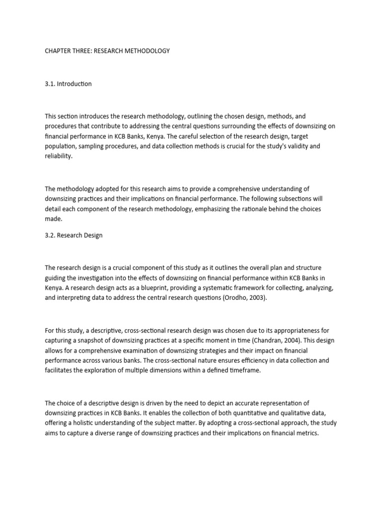 Chapter Three - Wps Office | PDF | Methodology | Sampling (Statistics)