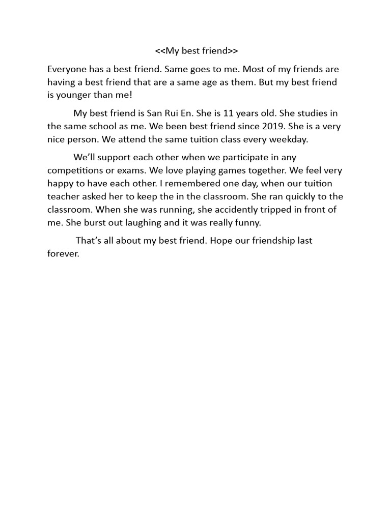 My Best Friend | PDF