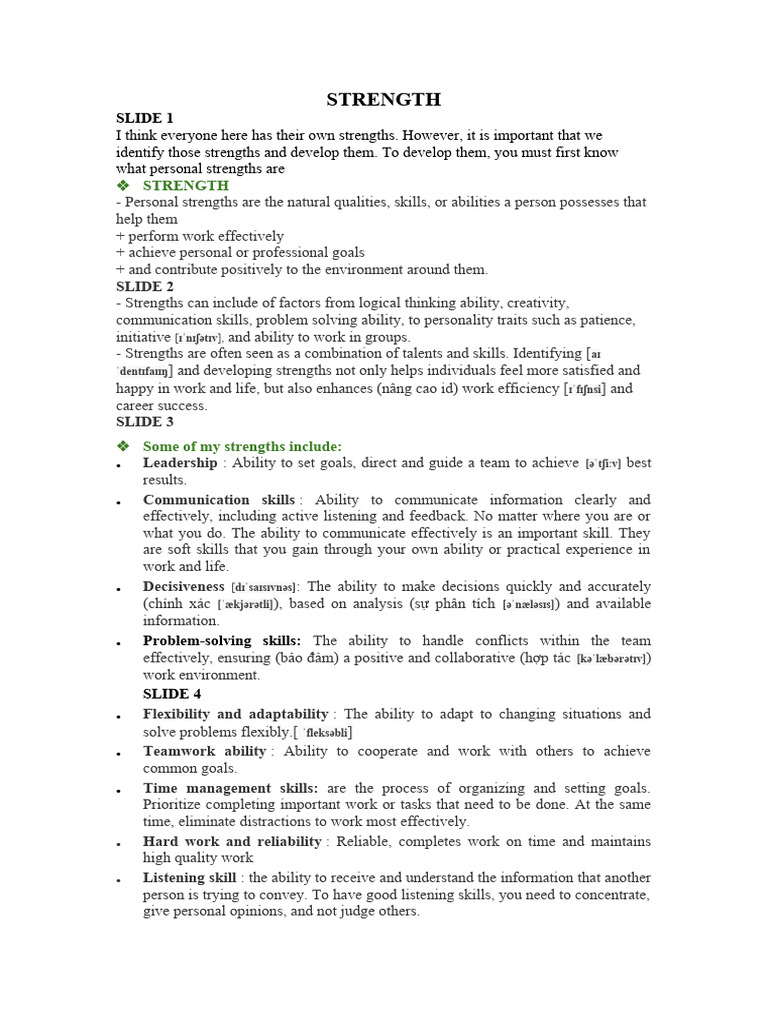 STRENGTHS | PDF