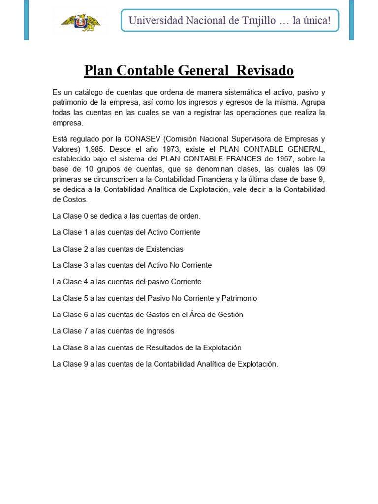 Aplicación del Plan Contable General | PDF | Contabilidad ...