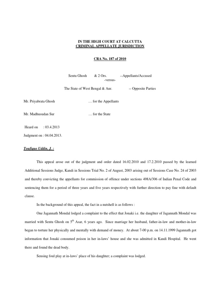 Court ORder - 498A Child Witness Not Valid, Can Be Tutored | PDF ...