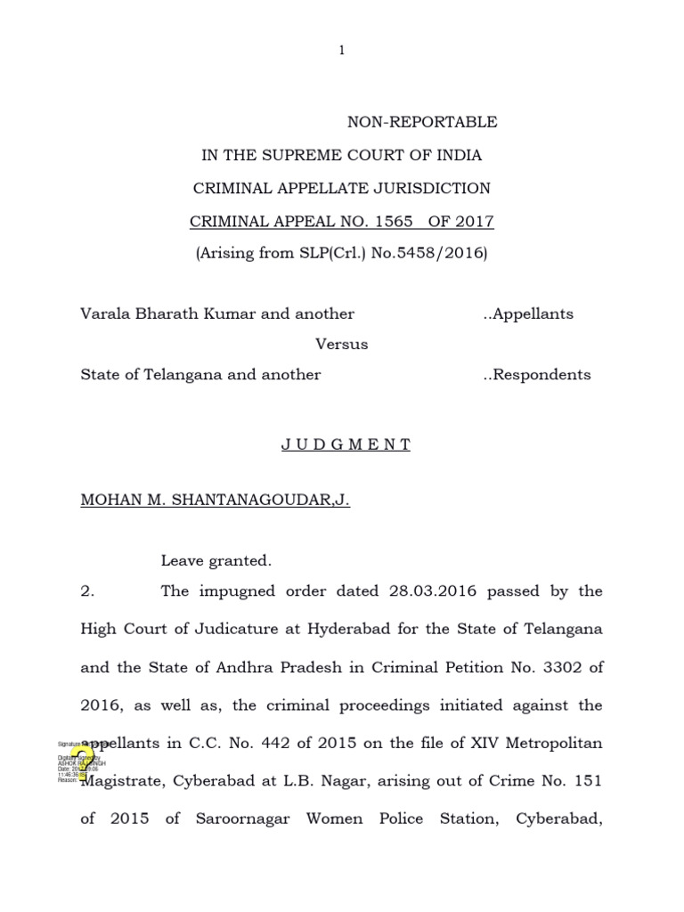 SC - Quash Chargesheet No Ingredients 498a | PDF | Judiciaries ...