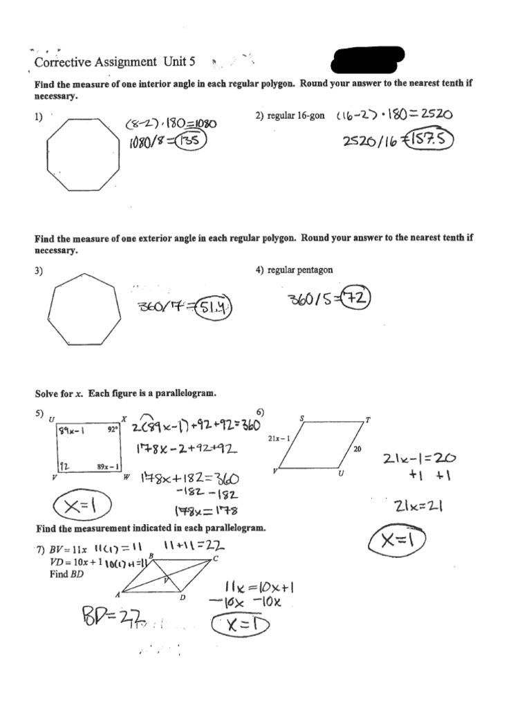 unit 5 review samples | PDF | Geometric Shapes | Polytopes
