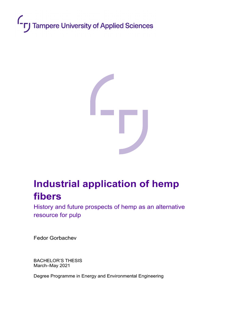 Industrial Hemp Fiber in Pulp Production | PDF | Pulp (Paper) | Paper