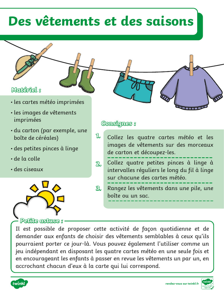 Classer Les Vetements Selon La Meteo - Ver - 1 | PDF | Mode de vie