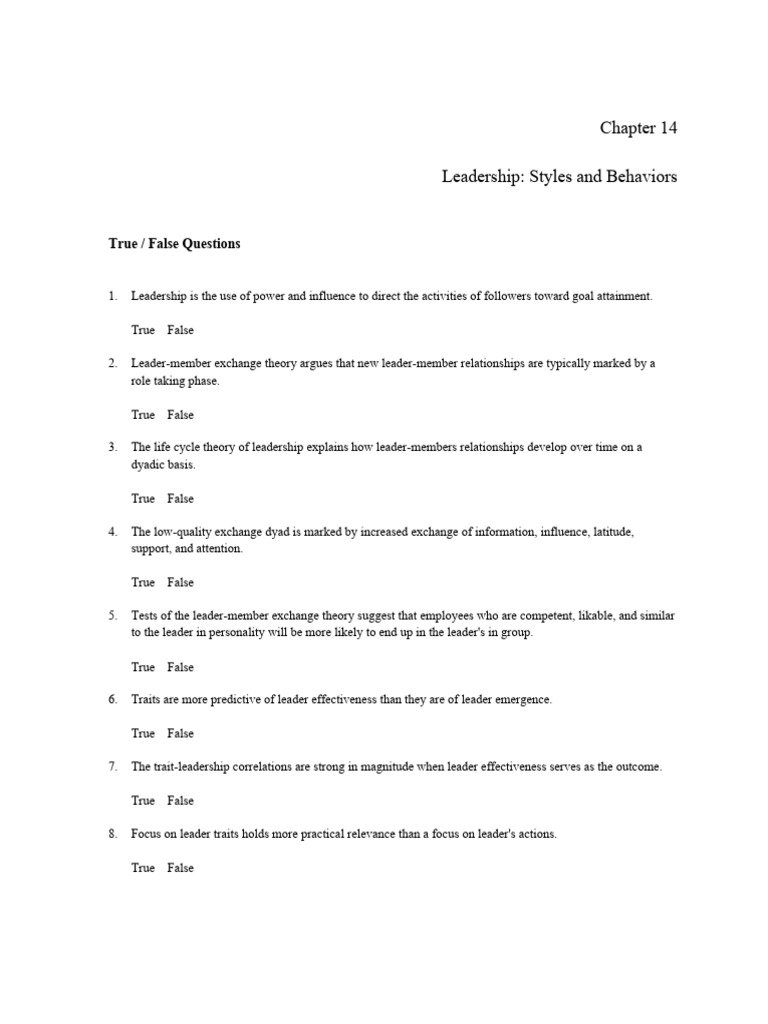 Chap 014 | PDF | Leadership | Transformational Leadership