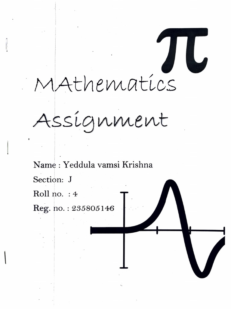 Mathematics Assigment | PDF
