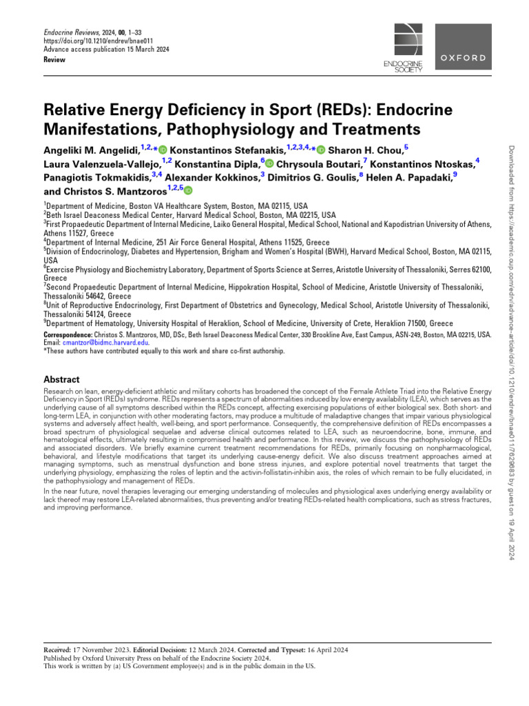 Reds - Endocrine Manifestations | PDF | Leptin | Osteoporosis