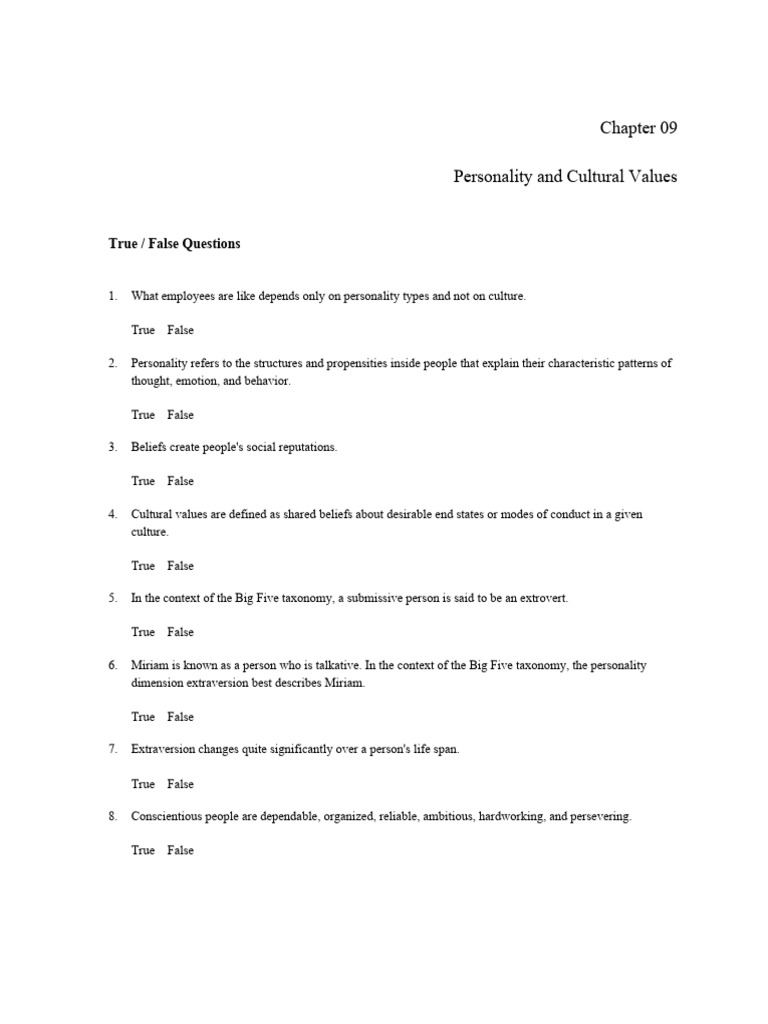 Chap009 | PDF | Extraversion And Introversion | Psychological Concepts