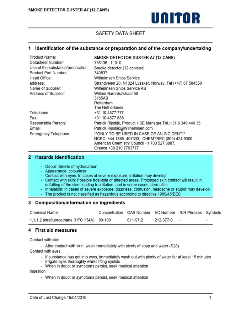 SMOKE DETECTOR DUSTER A7 12 CANS English | Download Free PDF ...