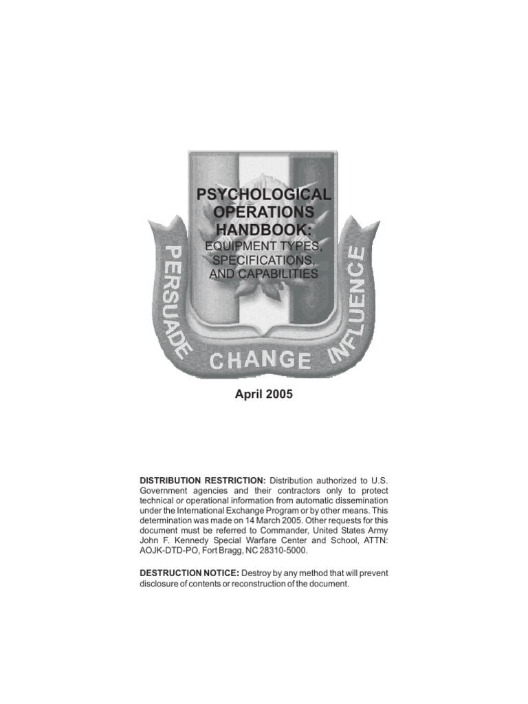 PSYOP Equipment Types and Capabilities | PDF | Transmitter | Video