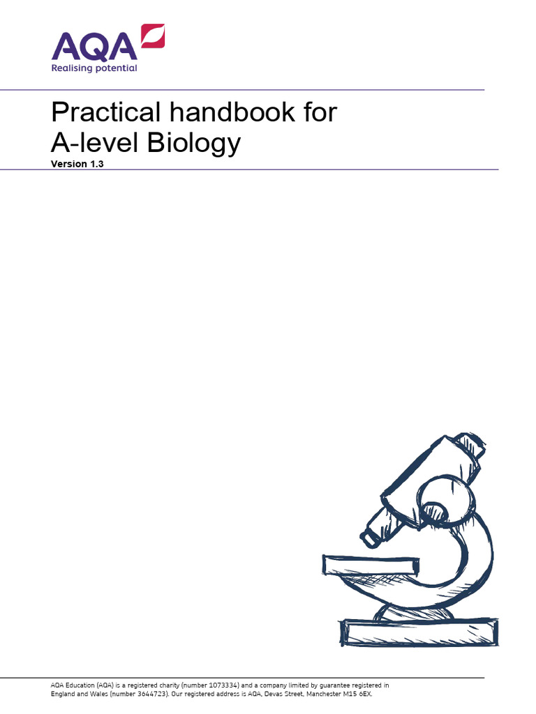 (M1.3) READ - Practical Handbook For A Level Biology (AQA) | PDF ...