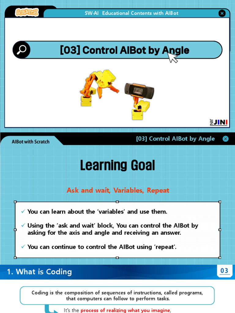 AIBot_with_Scratch_03 | PDF | Computer Programming | Variable (Computer Science)