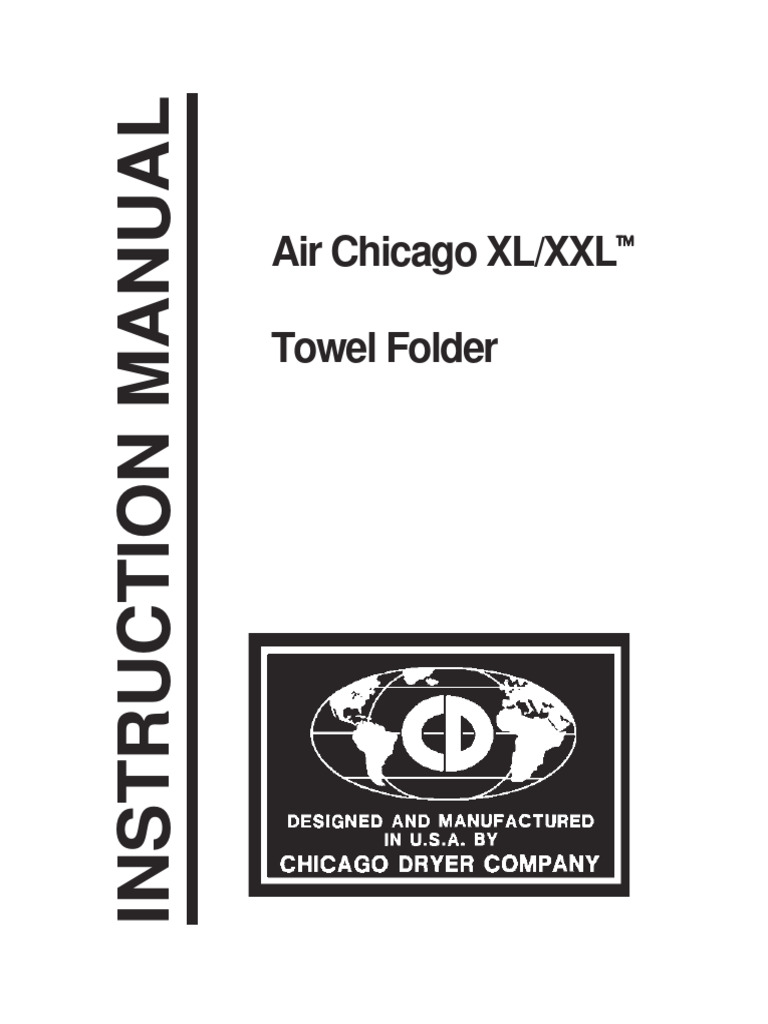 Air Chicago XL/XXL Towel Folder Manual | PDF | Belt (Mechanical) | Relay