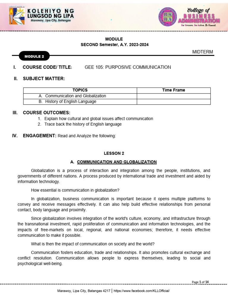 MODULE2and3_PURPOSIVE | PDF | English Language | Jargon