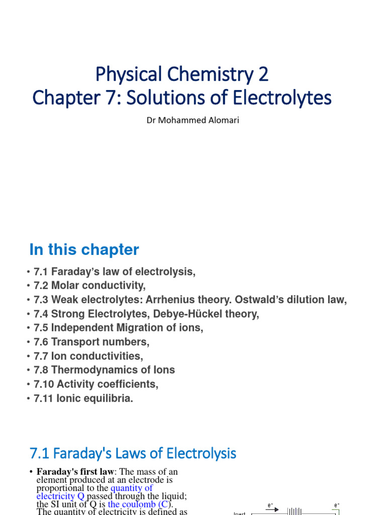 Physical Chemistry 2 - Chapter 7 | Download Free PDF | Solvation ...