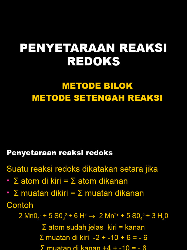 Penyetaraan Persamaan Reaksi Redoks | PDF