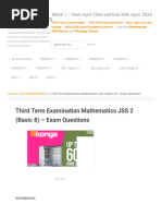 JSS3 BECE Mathematics Past Questions | PDF | Mathematics