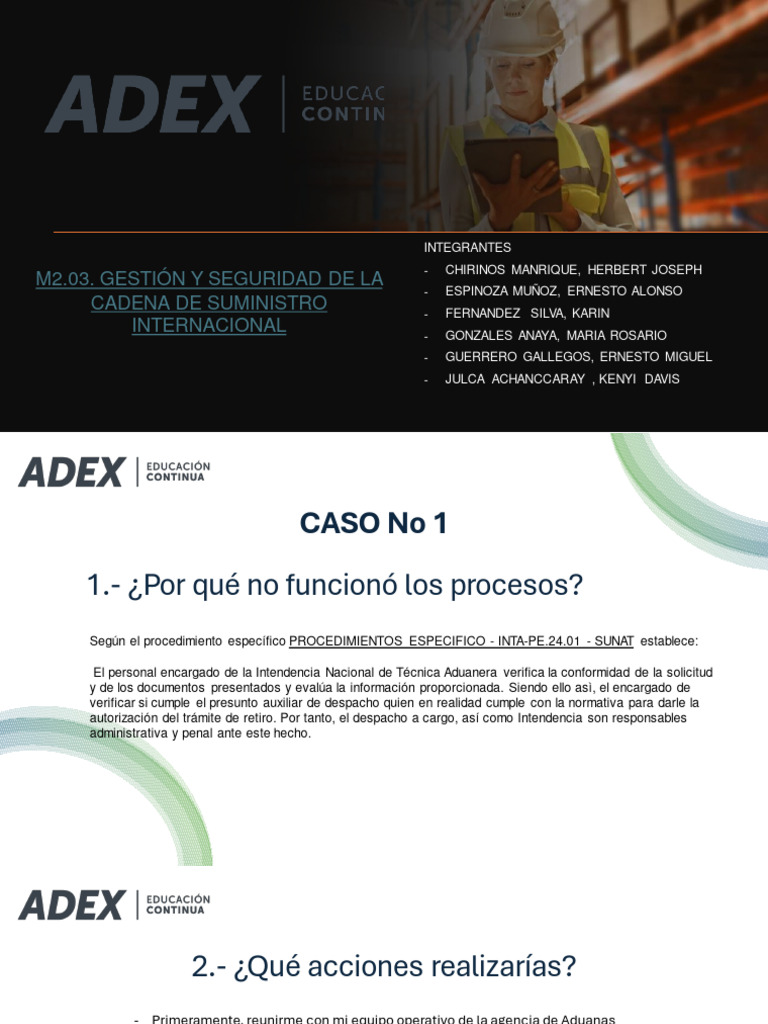 Trabajo Adex - (1) v6 | PDF | Logística | aduana