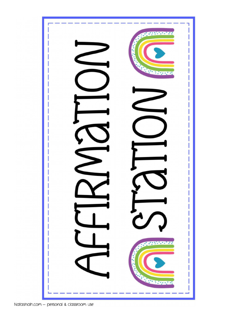Affirmation Station Printables | PDF