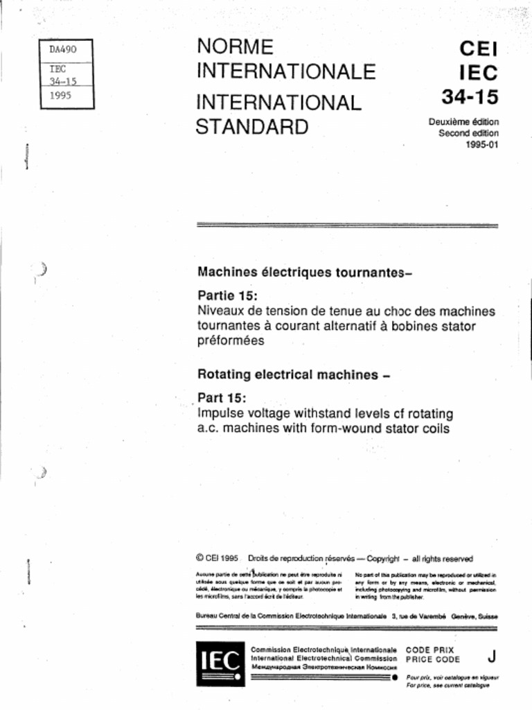 IEC 60034-15 (Rotating Machines 95) | PDF