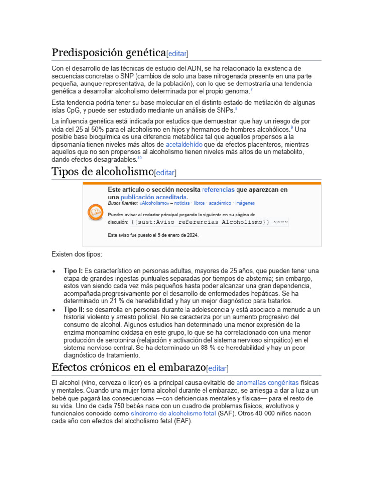 Predisposición Genética | PDF | Alcoholismo | Polimorfismo de ...