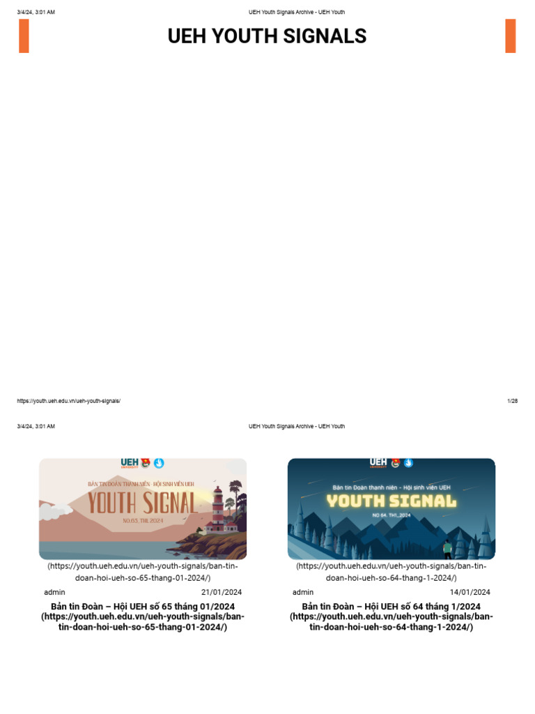 UEH Youth Signals Archive - UEH Youth | PDF