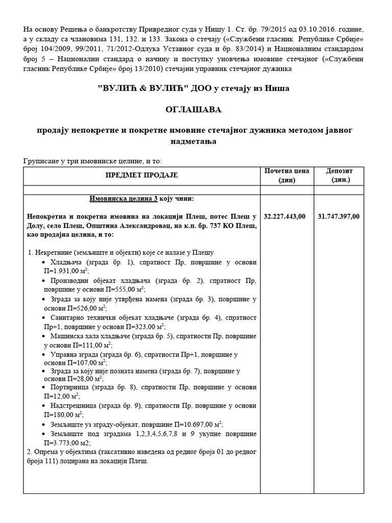 Oglas VULIC & VULIC - JN - Maj 2024 | PDF