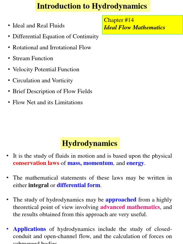 CE212 2 Hydrodynamics 1 | PDF | Fluid Dynamics | Fluid Mechanics