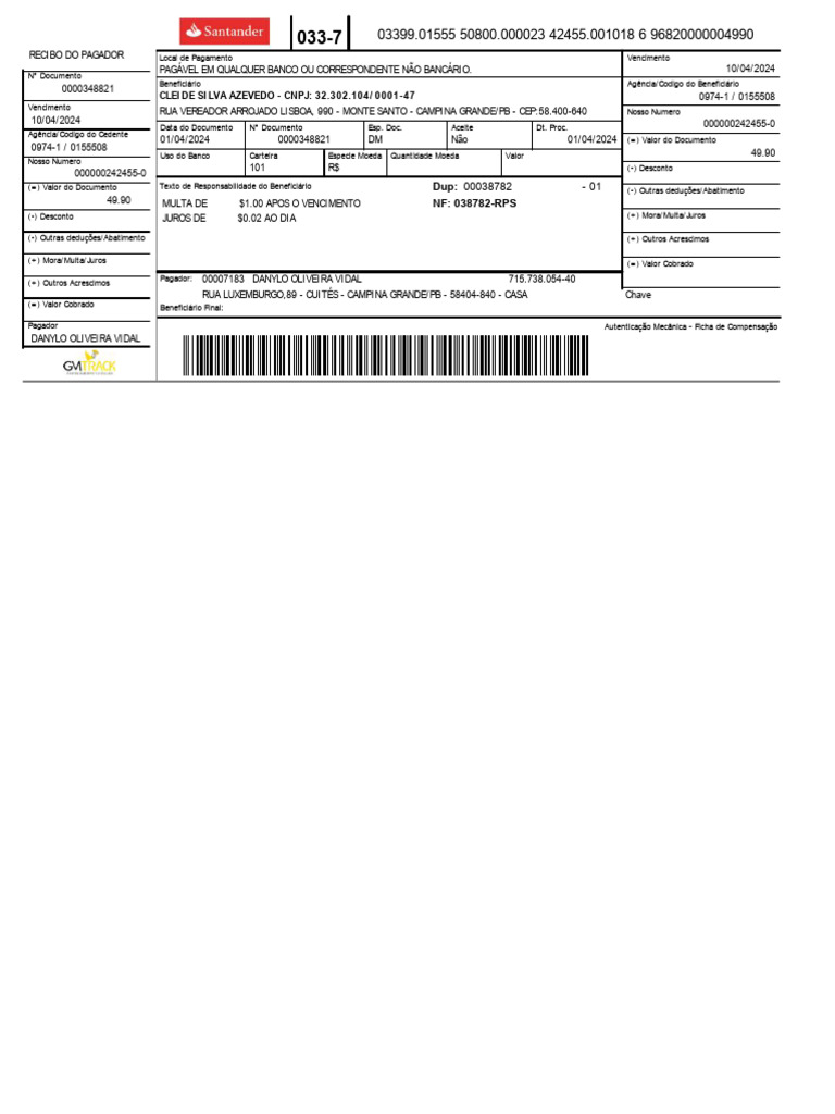 Documento carro | PDF | Tecnologia bancária | Bancos
