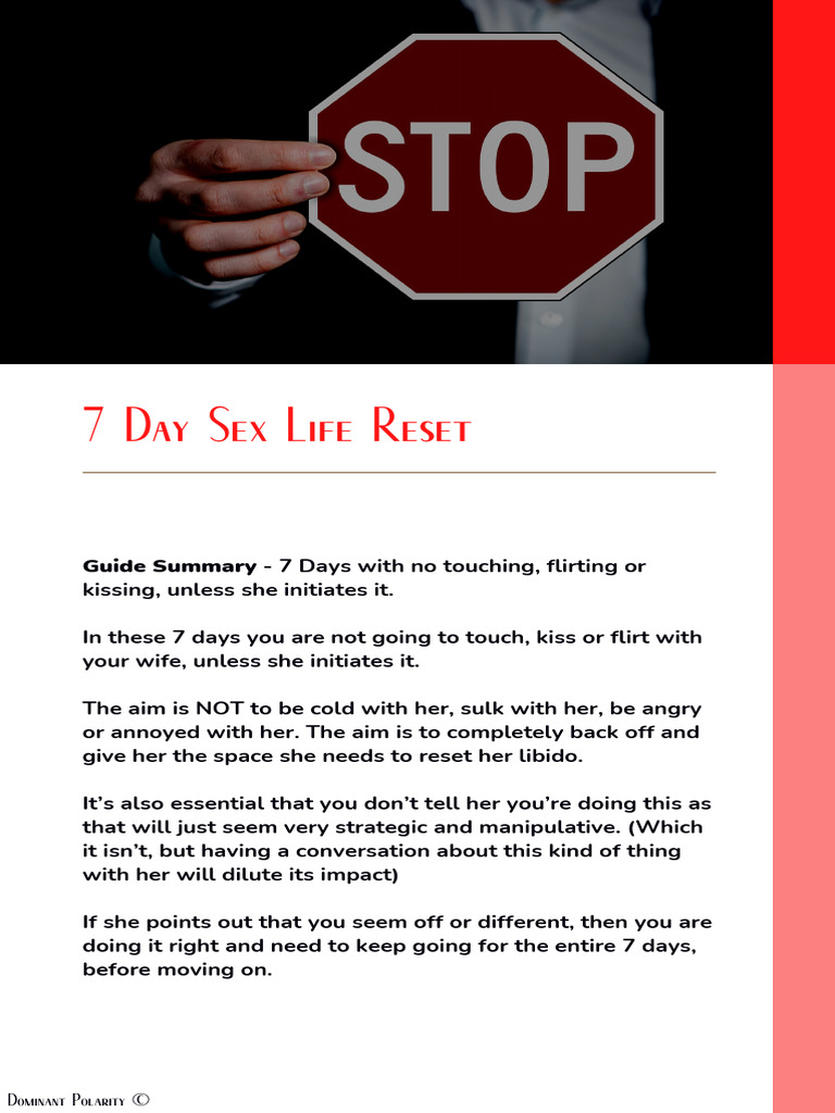 Sex Life Reset Pdf Self Improvement
