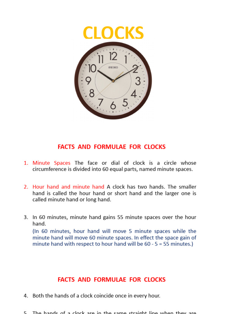 Clocks | PDF | Clock | Elementary Geometry