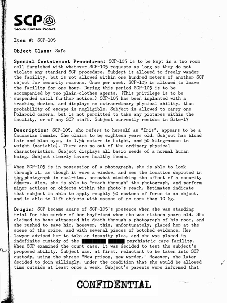 SCP-105 | PDF