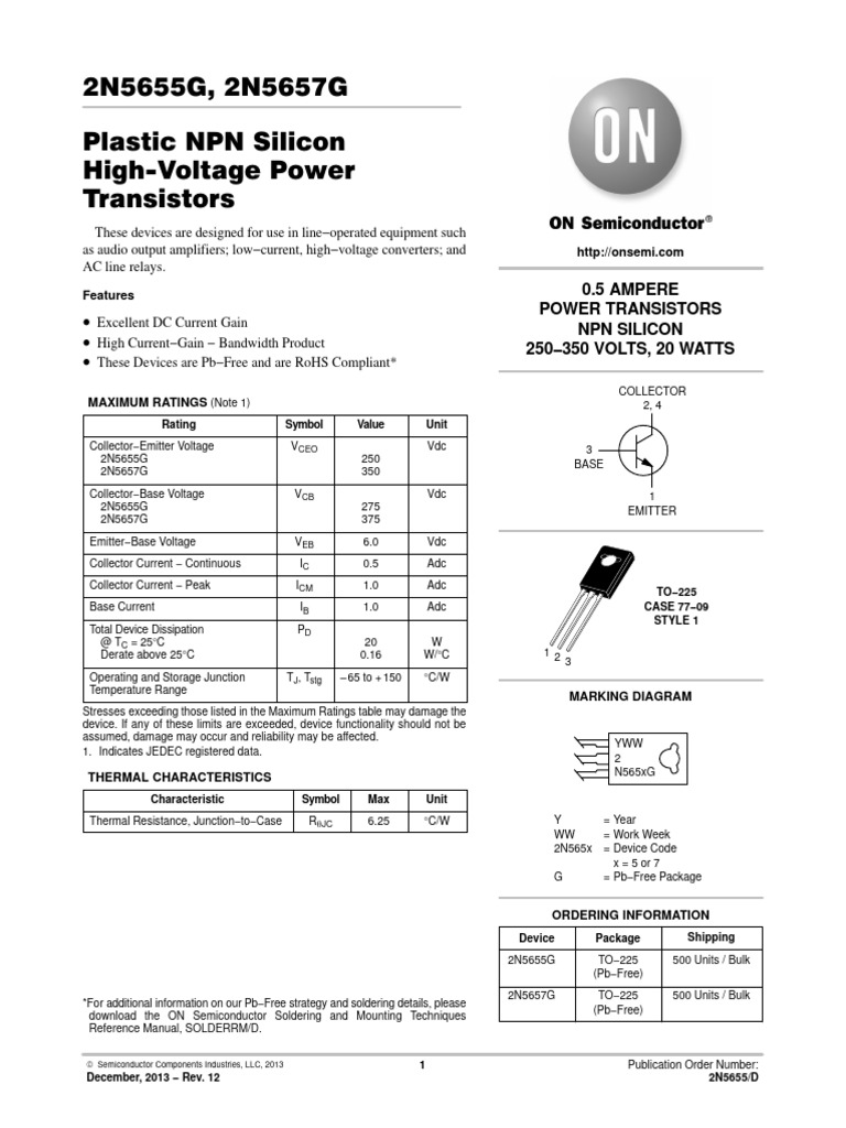 High-Voltage NPN Power Transistors | PDF | Bipolar Junction Transistor ...